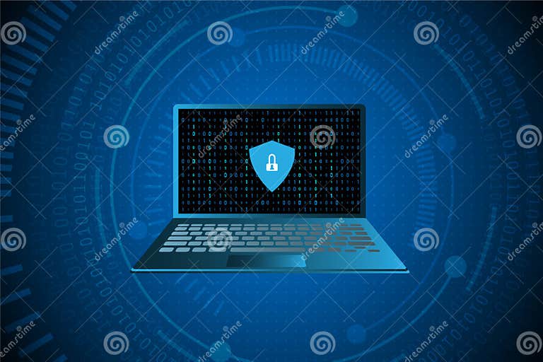 Cyber High Security and Protect from Virus and Hacker. Stock Image ...