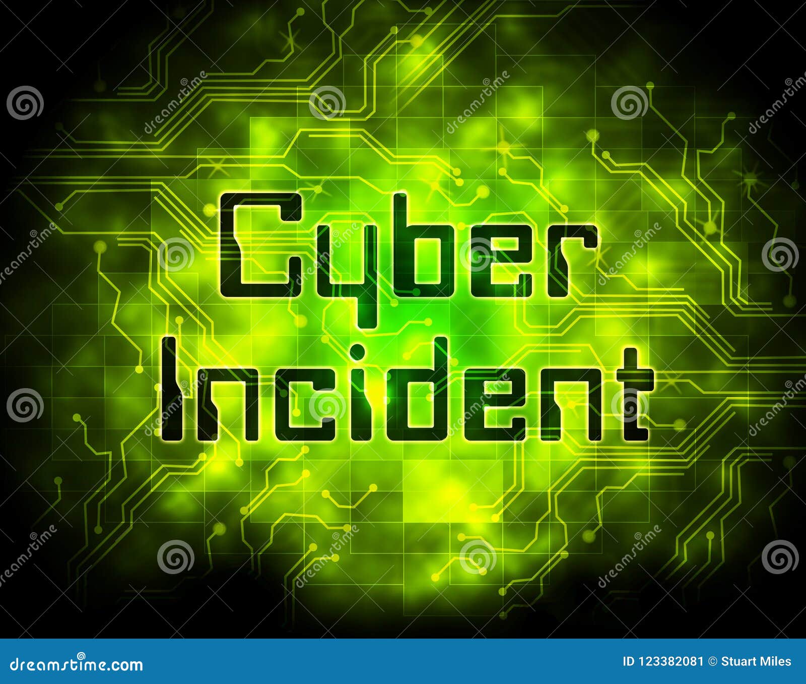 Cyber Incident Words Represent Computer Vulnerability Crime And Threat ...