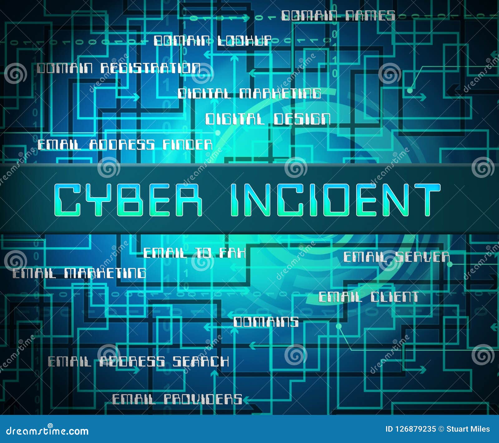 Cyber Incident Data Attack Alert 2d Illustration Stock Illustration ...