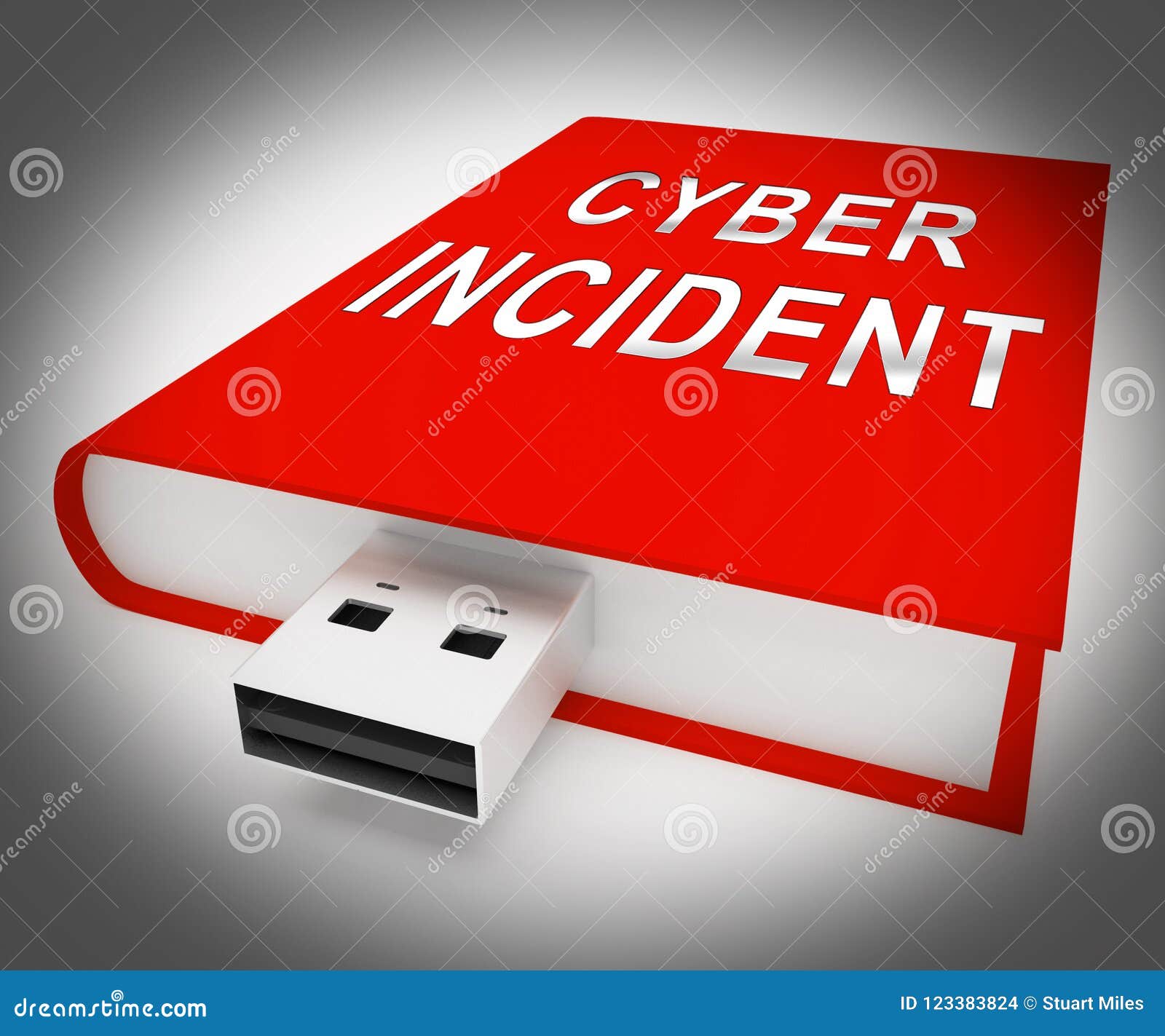 Cyber Incident Data Attack Alert 3d Rendering Stock Illustration ...