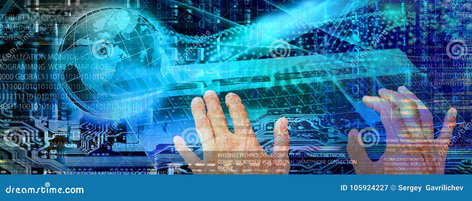 Cyber Internet Communication Technology Stock Image - Image of computer ...