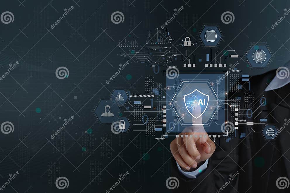 Cyber and Internet Security Concept, Corporate Data Protection, User ...