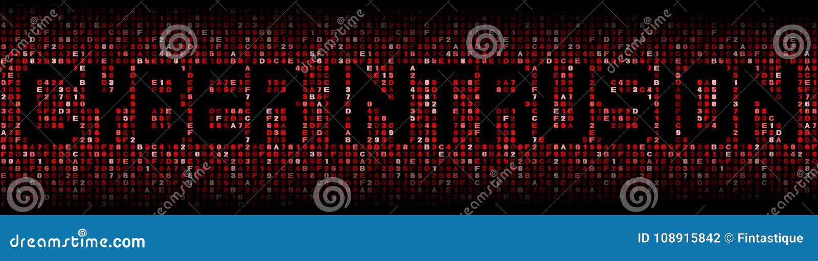 Cyber Intrusion Text on Hex Code Illustration Stock Illustration ...