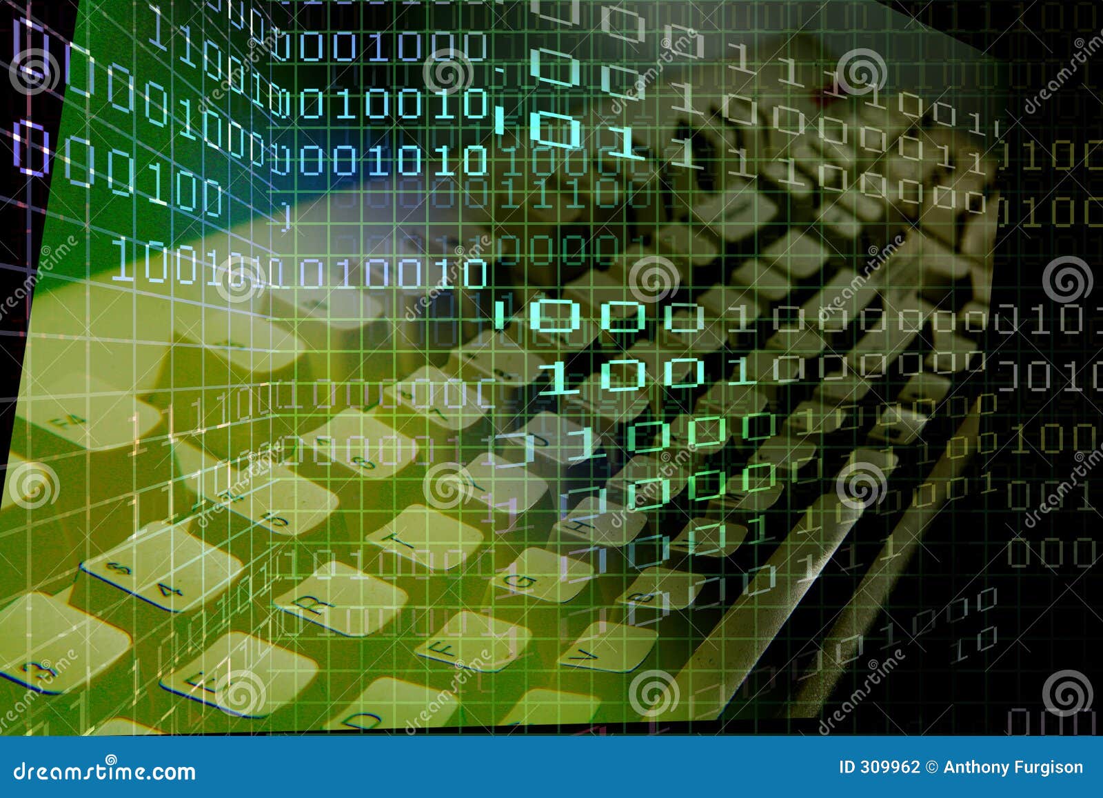 Cyber Keyboard stock illustration. Illustration of binary - 309962