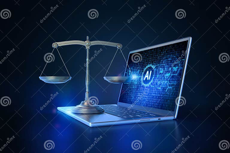 Cyber Law or Internet Law Concept with Law Scale and Artificial ...