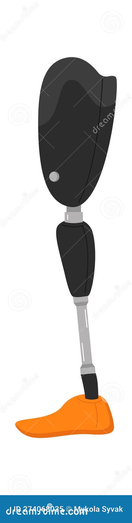 Cyber Leg Prosthesis stock vector. Illustration of future - 274068035