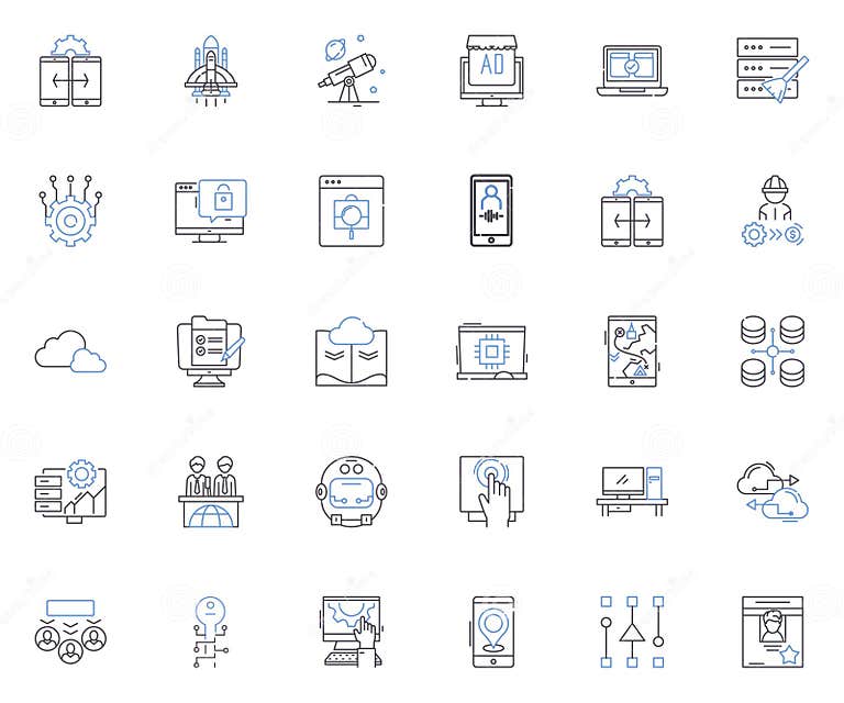 Cyber Liquid Line Icons Collection. Cyber, Liquid, Data, Technology ...