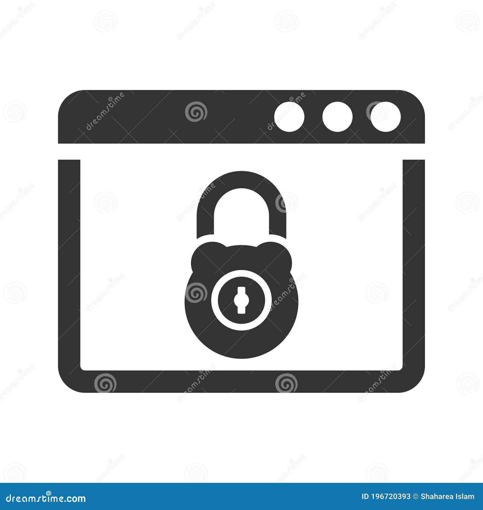 Cyber lock icon stock vector. Illustration of security - 196720393