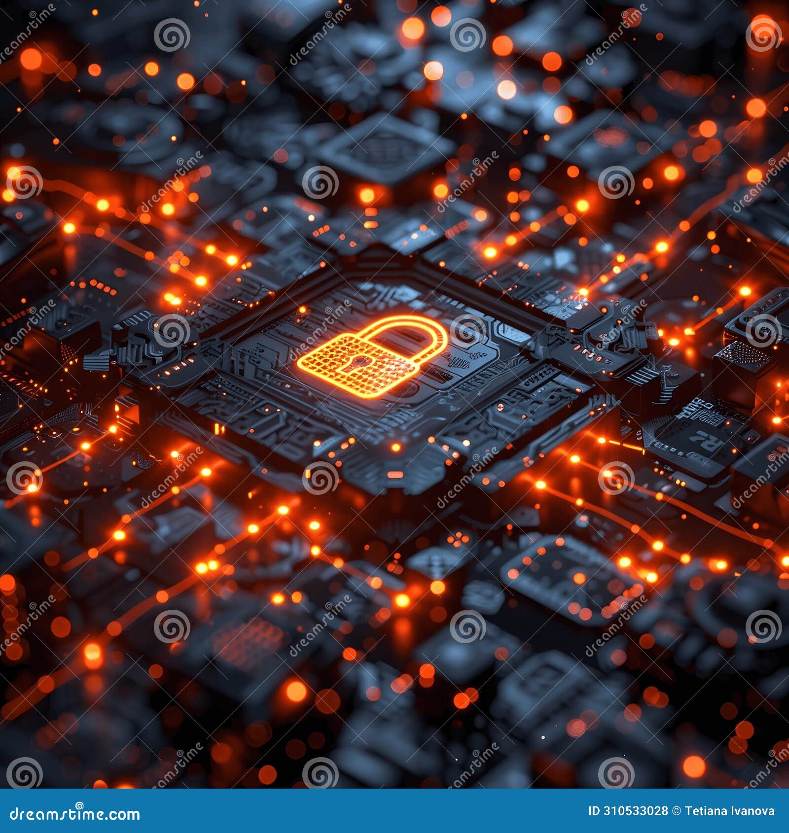 Cyber Locks, the Seal of Digital Safety. Stock Illustration ...