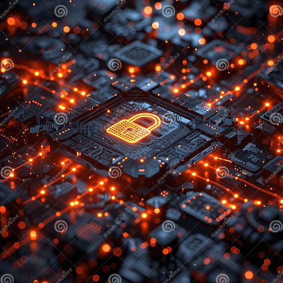 Cyber Locks, the Seal of Digital Safety. Stock Illustration ...