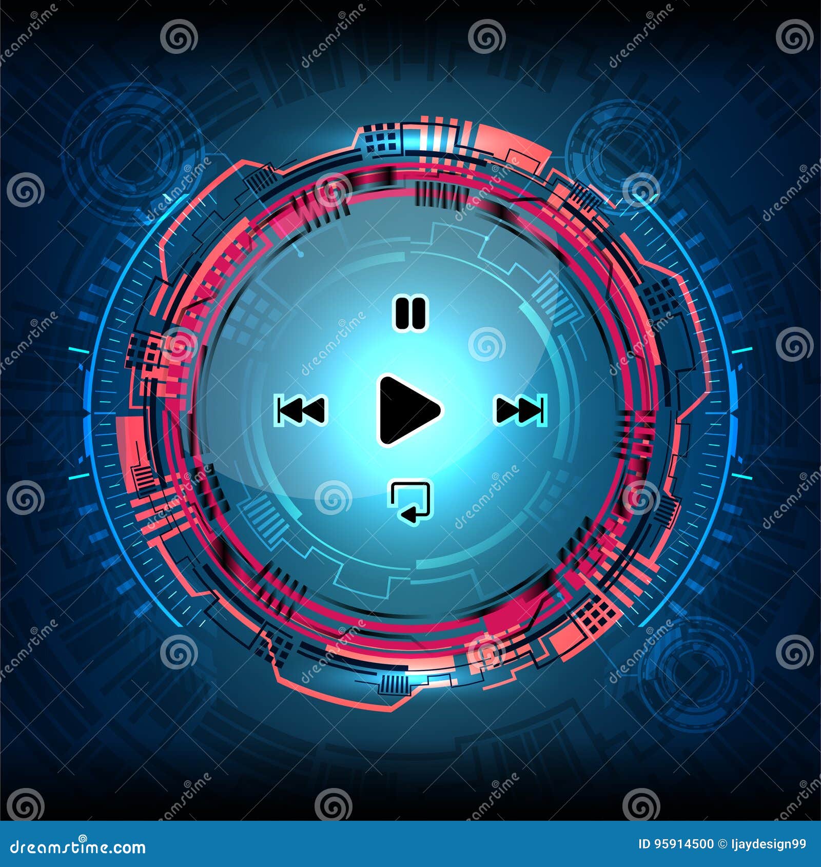 Cyber media Concept stock vector. Illustration of light - 95914500