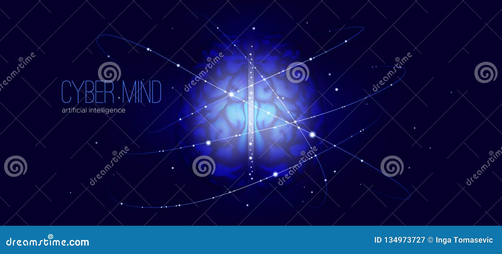 Cyber DNA, Study Of Genetic Chains. 3d Illustration Of Future ...