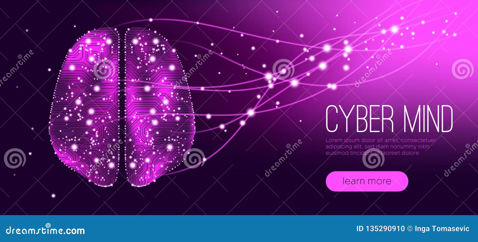 Cyber Mind Concept, Artificial Intelligence. Stock Vector ...