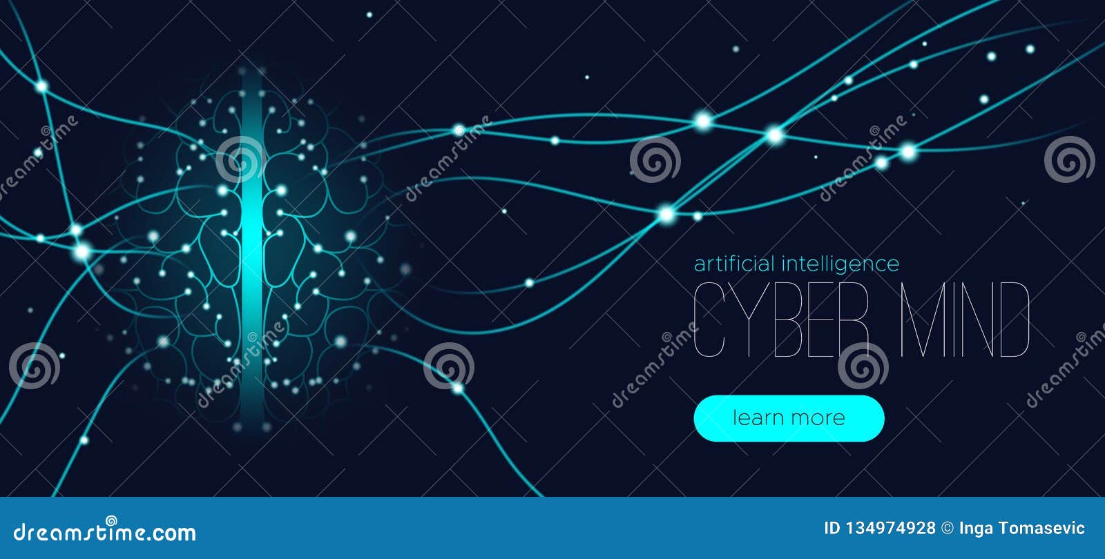 Cyber Mind Concept, Artificial Intelligence. Stock Vector ...