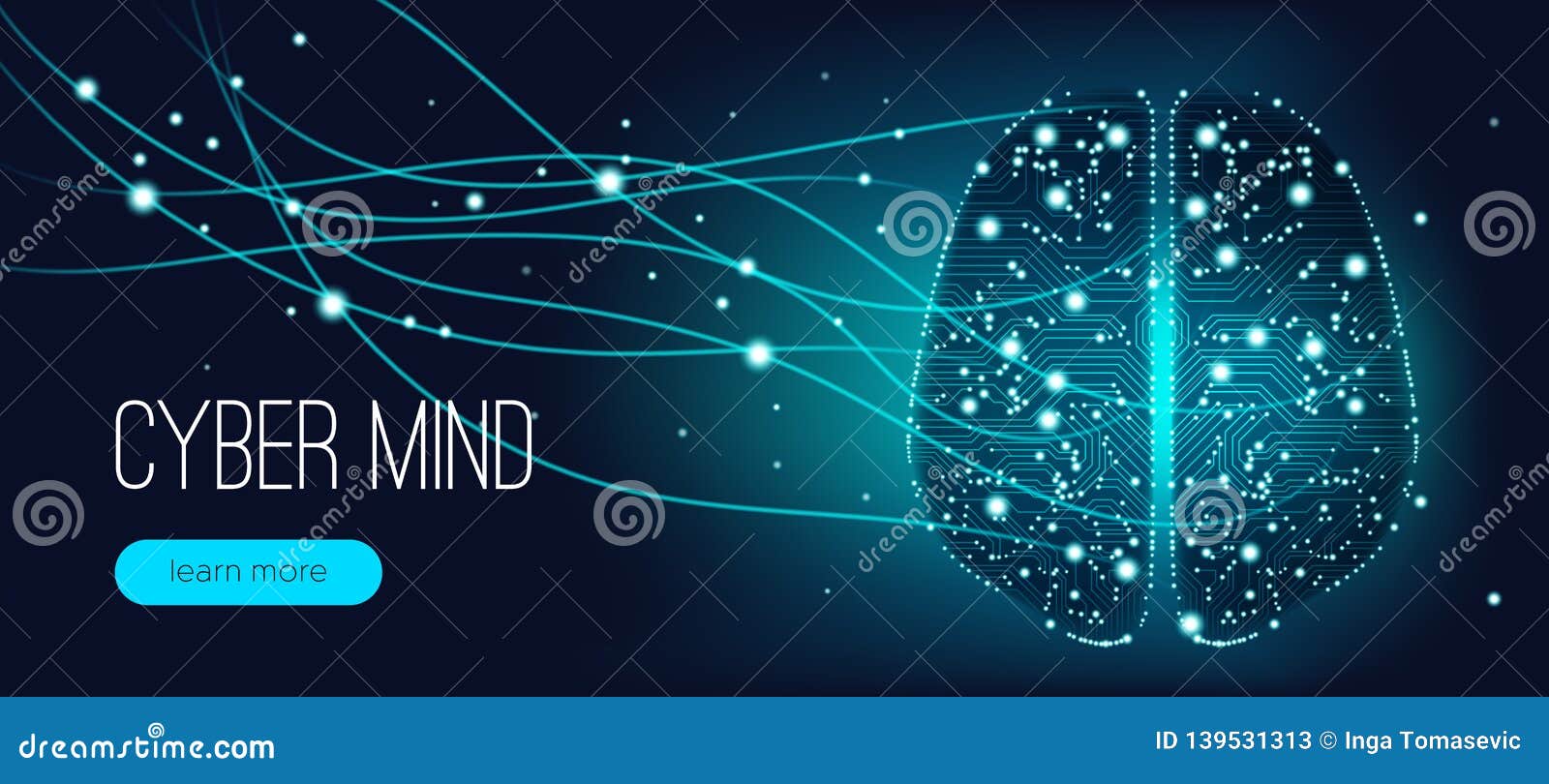 Cyber Mind Concept, Artificial Intelligence. Stock Vector ...