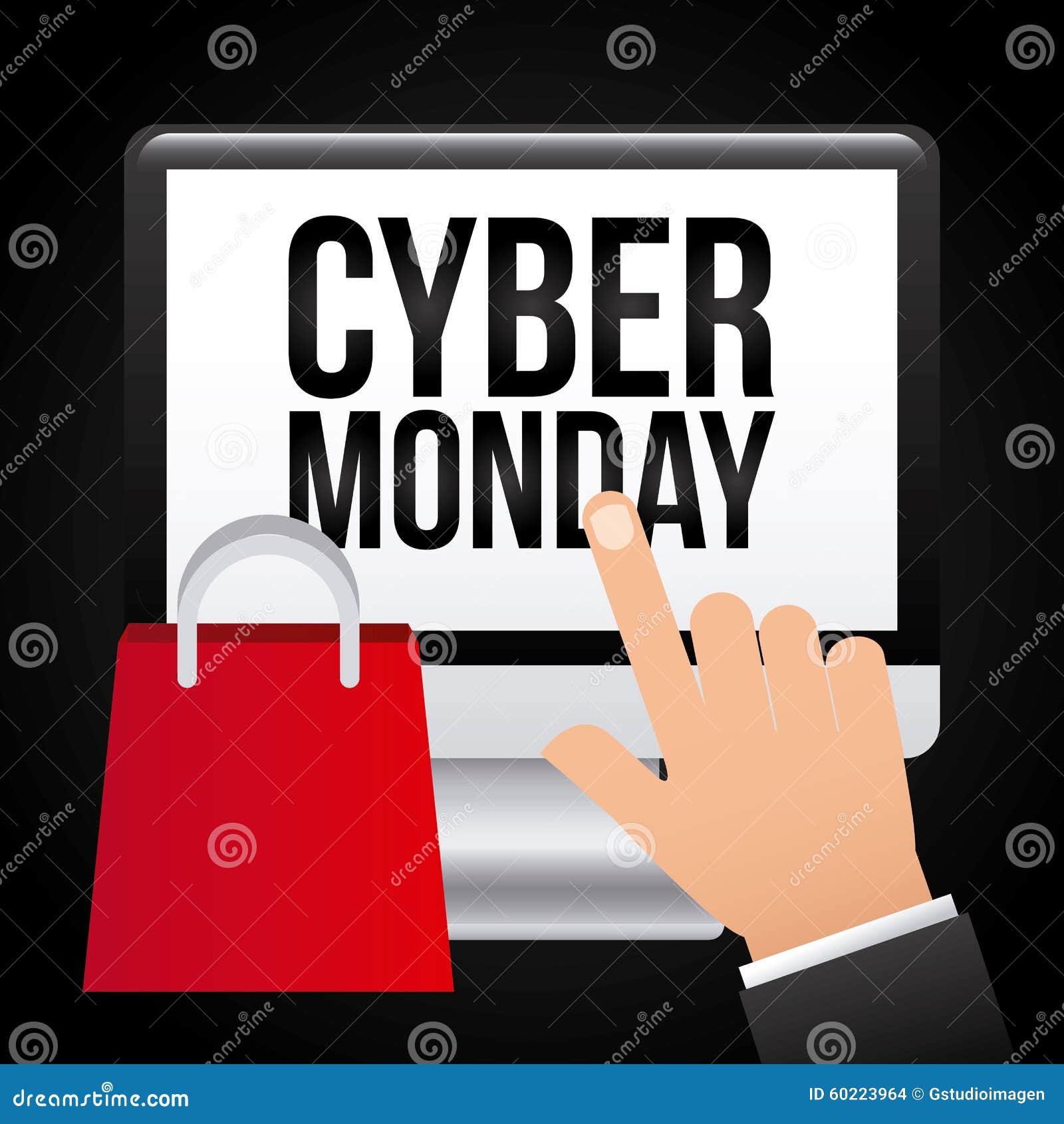 Cyber monday stock vector. Illustration of discount, shop - 60223964