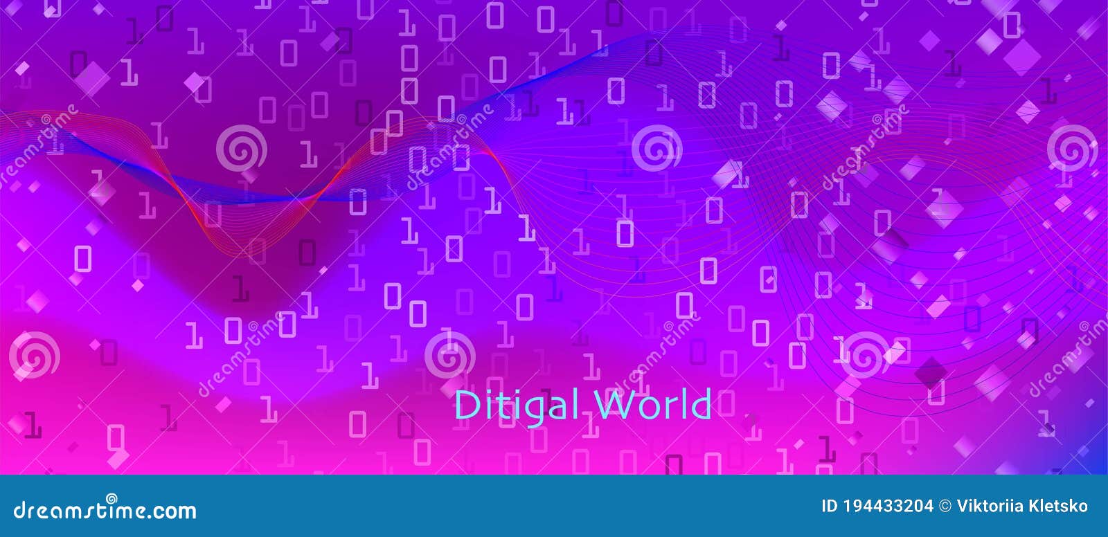 Purple Binary Background