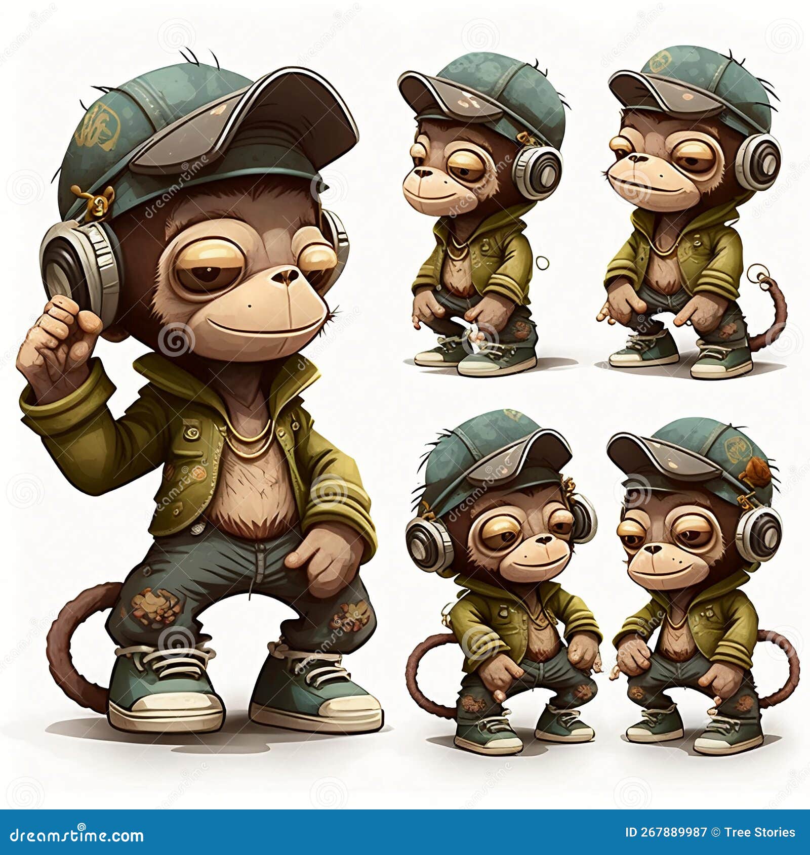 Cyber Monkey stock illustration. Illustration of face - 267889987