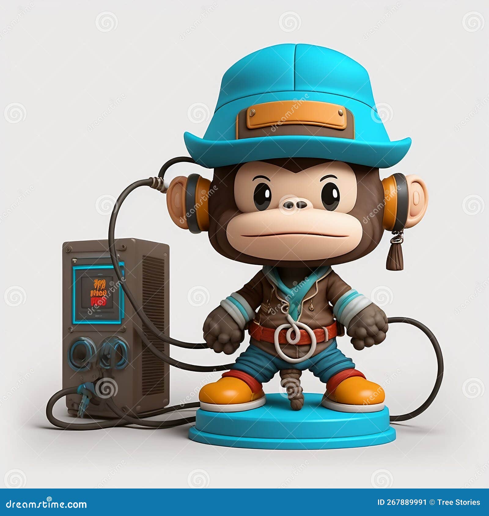 Cyber Monkey stock illustration. Illustration of character - 267889991