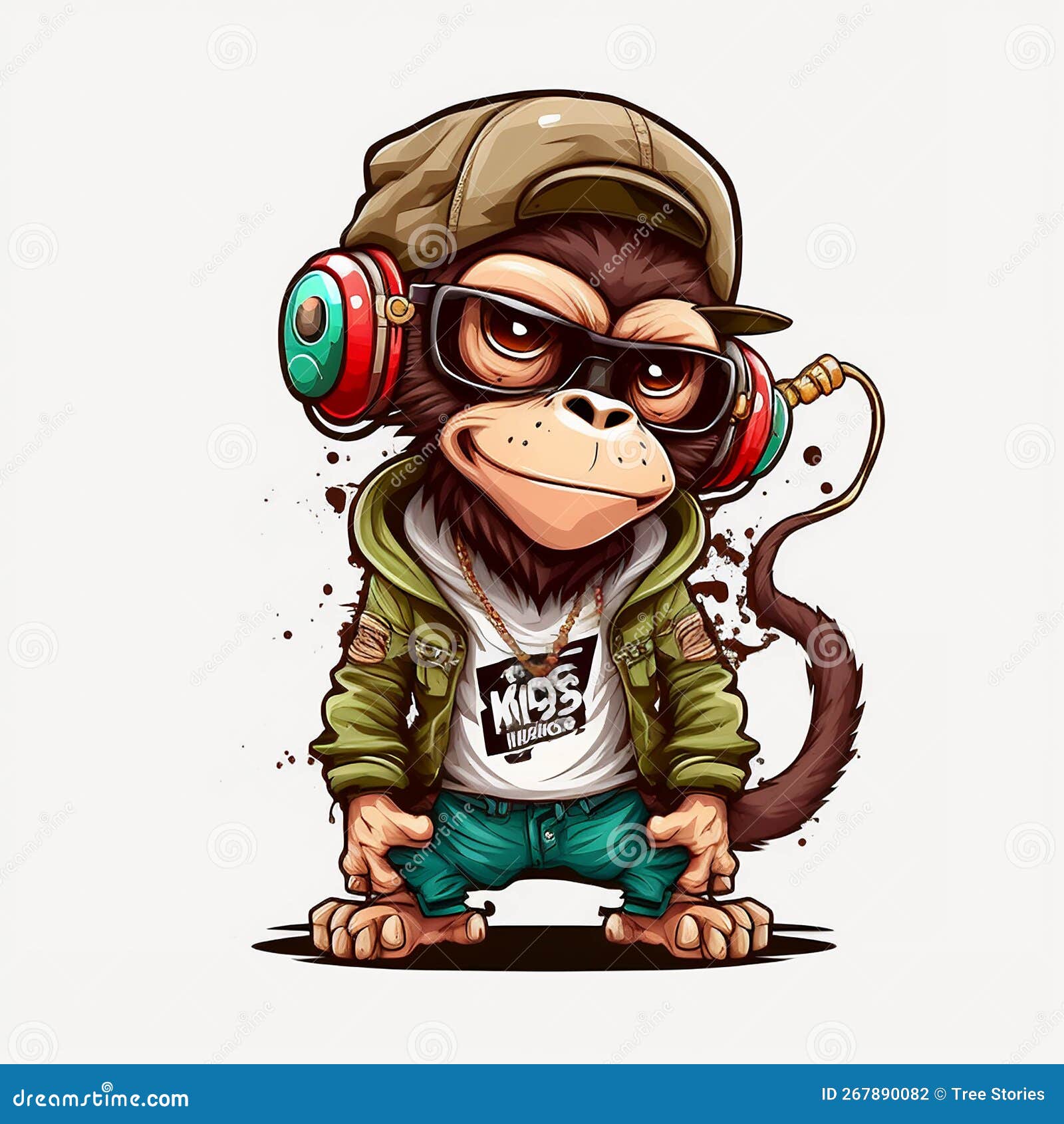 Cyber Monkey stock illustration. Illustration of comics - 267890082