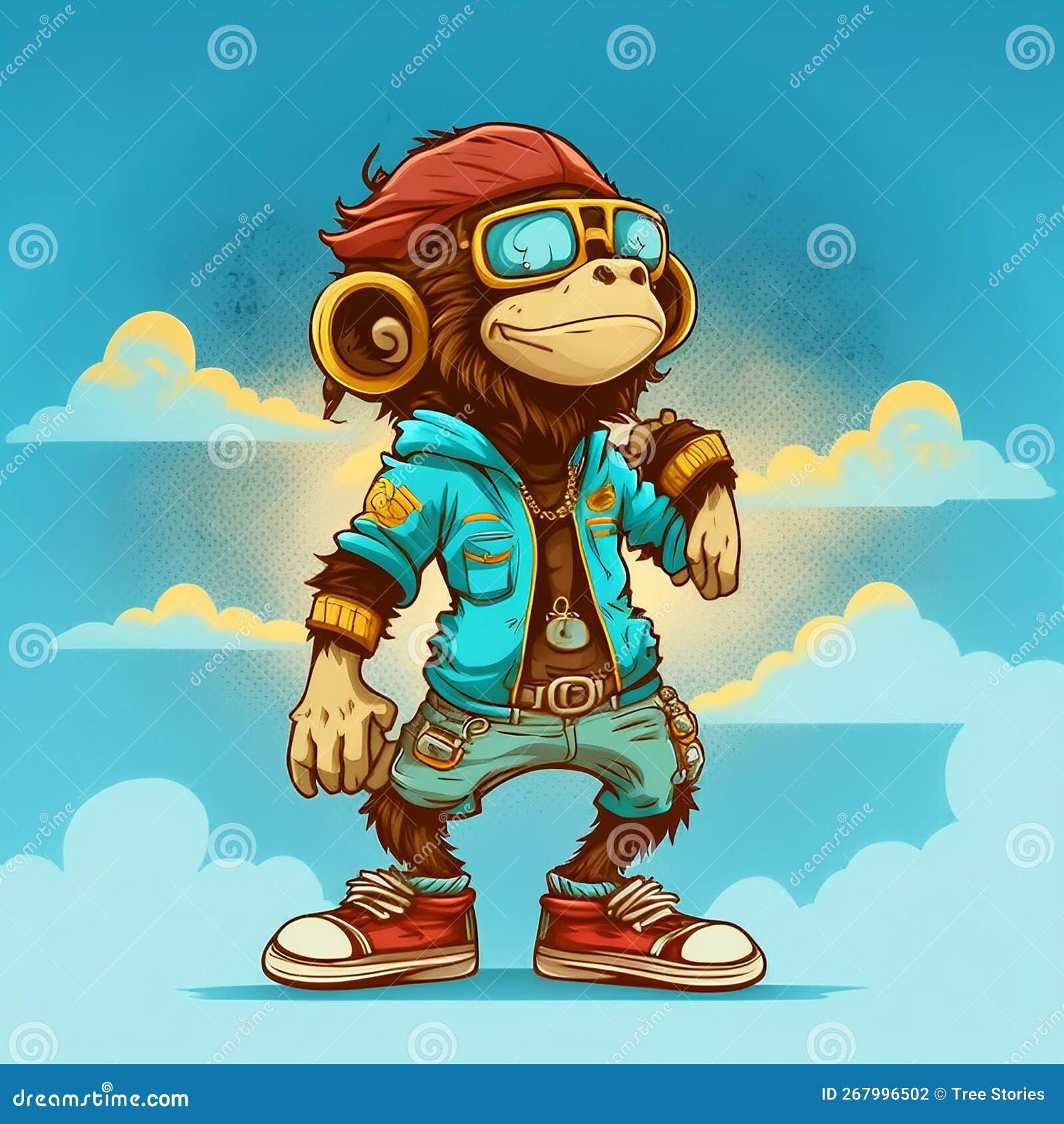 Cyber Monkey stock illustration. Illustration of cyber - 267996502
