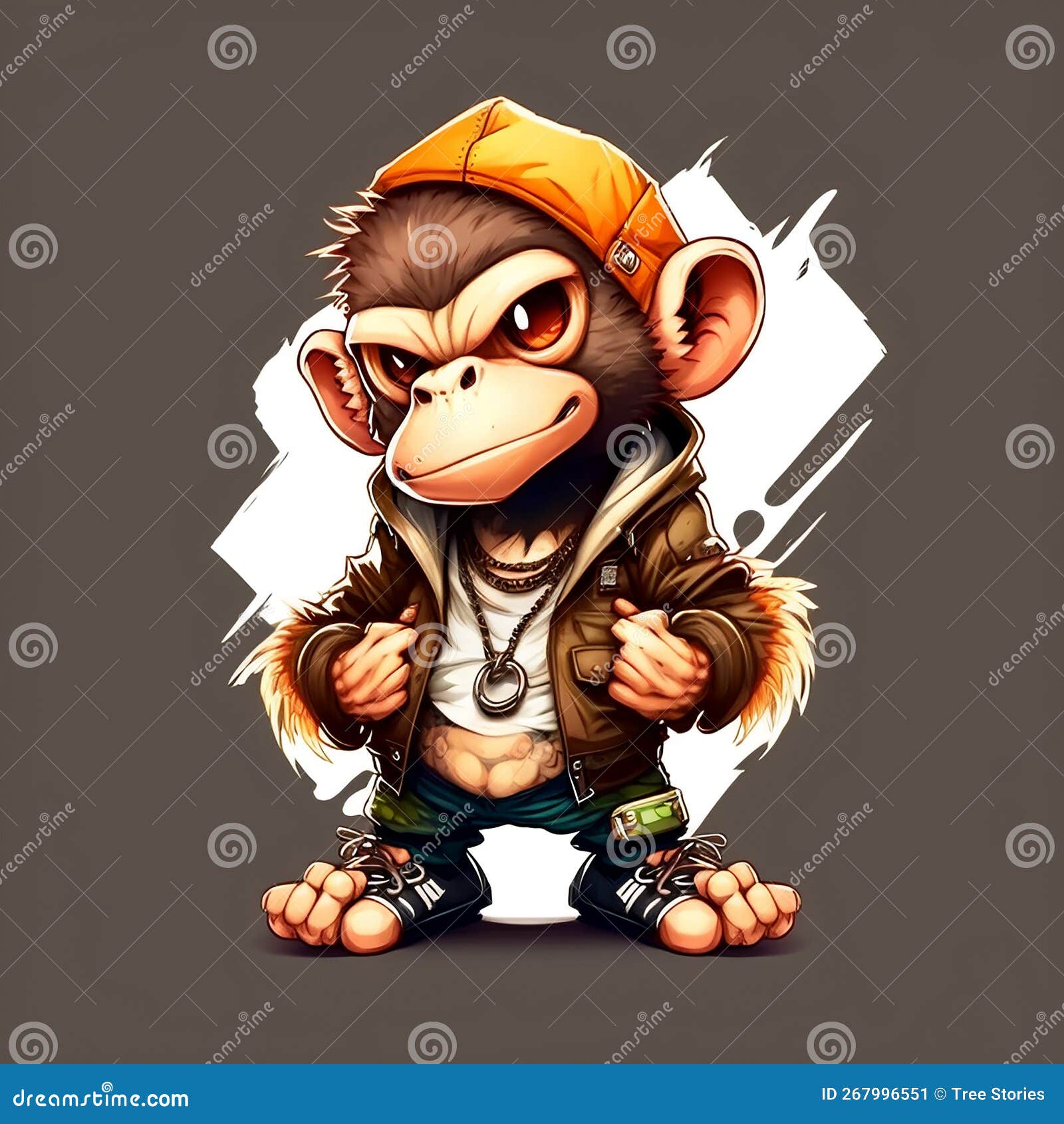 Cyber Monkey stock illustration. Illustration of head - 267996551