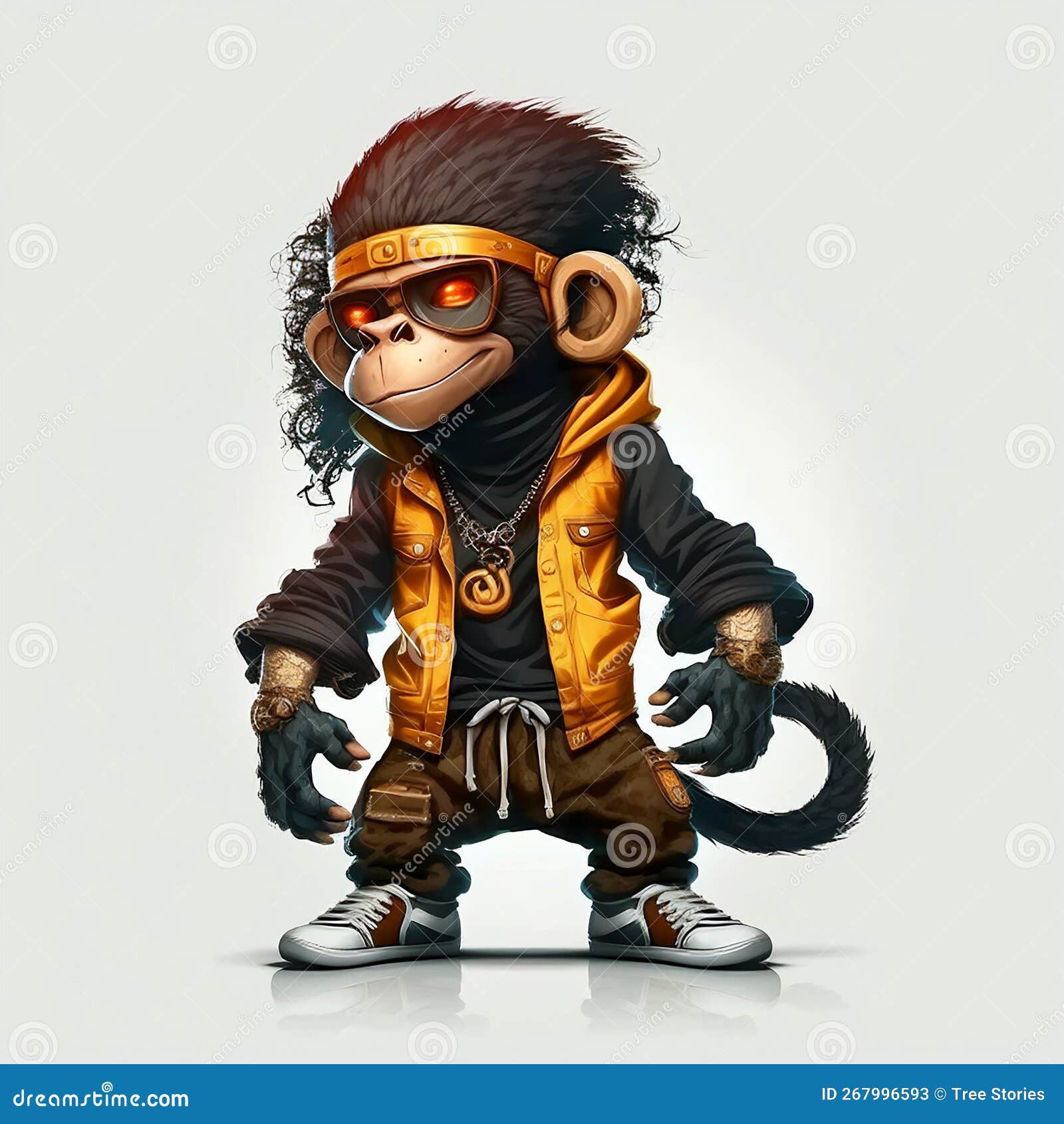 Cyber Monkey stock illustration. Illustration of play - 267996593