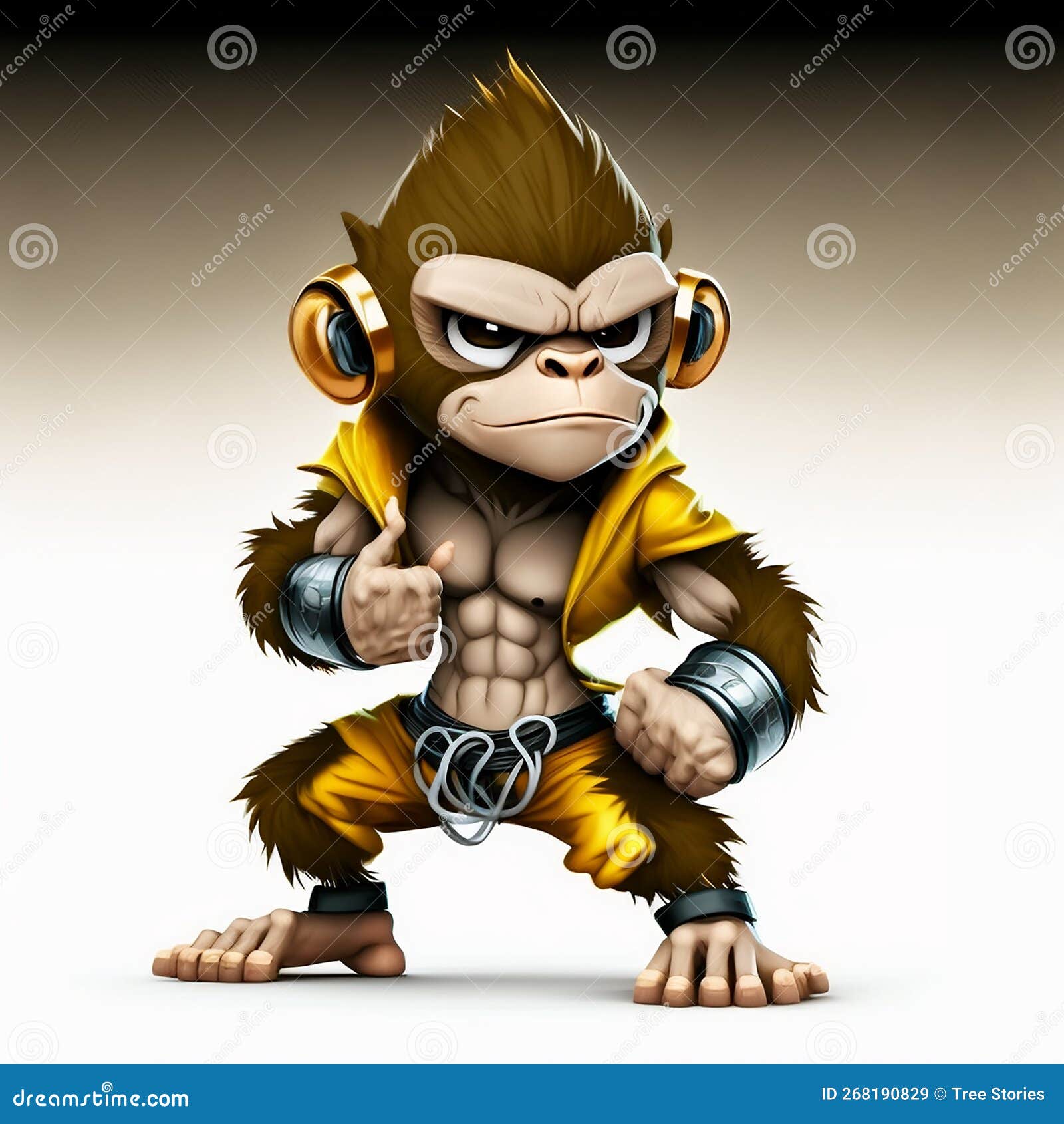 Cyber Monkey stock illustration. Illustration of machine - 268190829