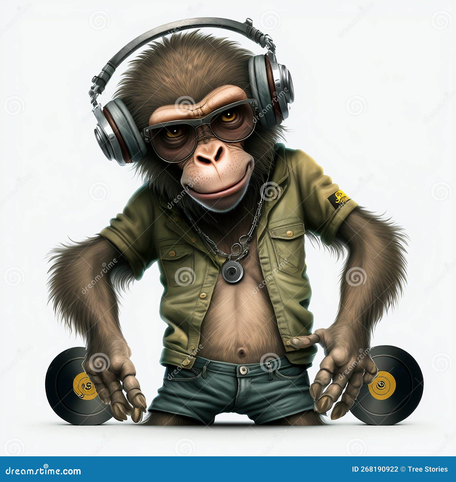 Cyber Monkey stock illustration. Illustration of person - 268190922