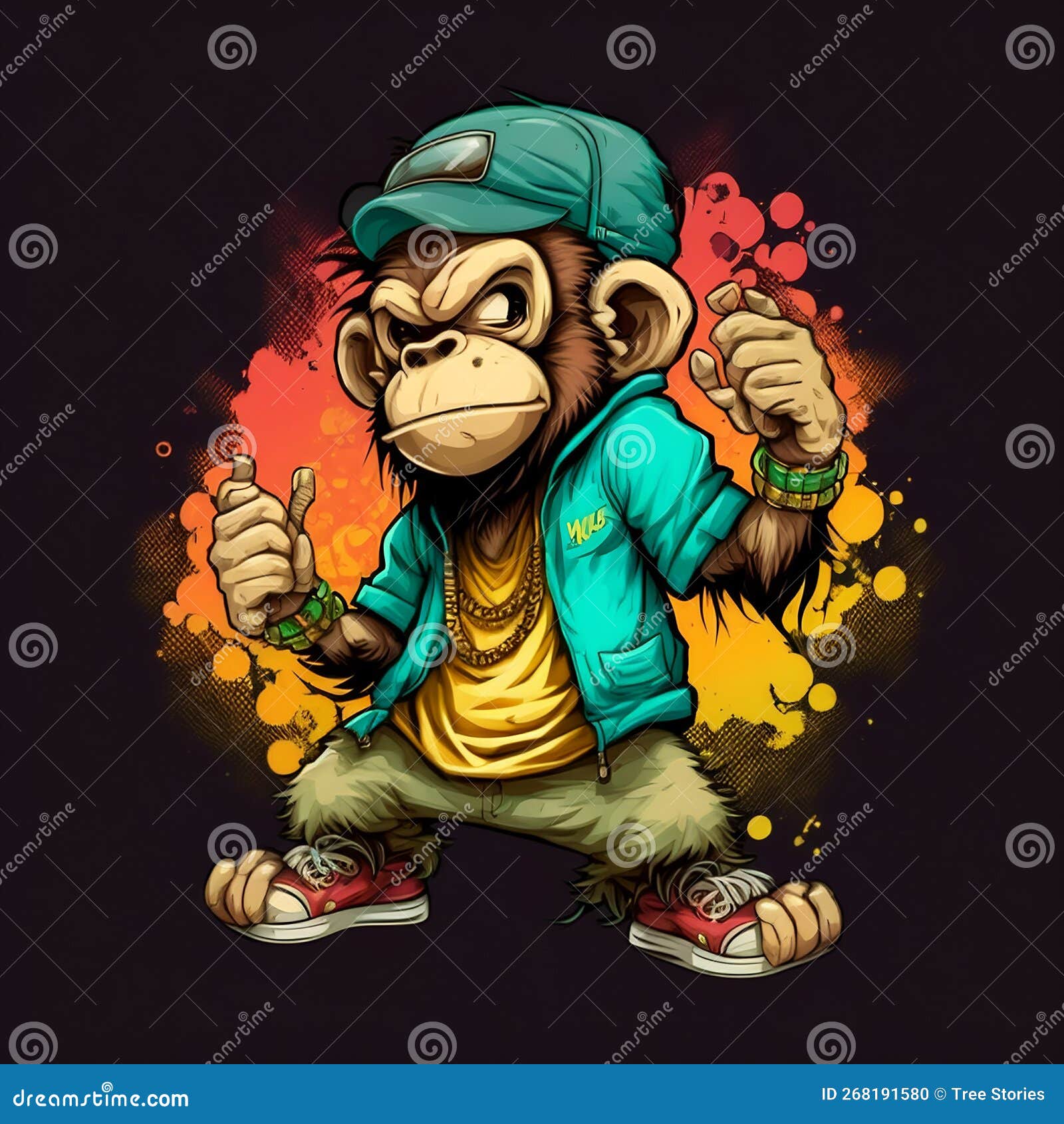 Cyber Monkey stock illustration. Illustration of face - 268191580