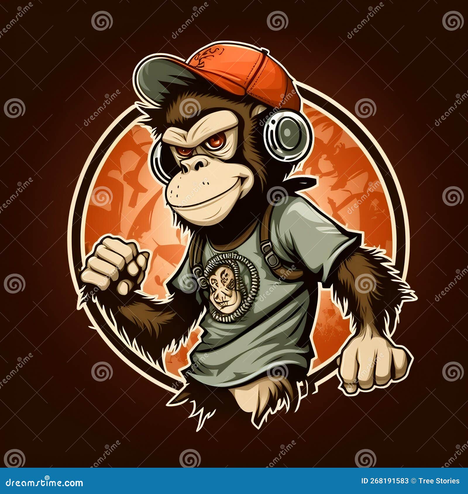 Cyber Monkey stock illustration. Illustration of character - 268191583
