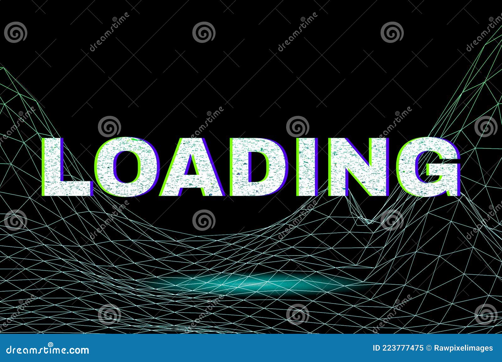 Cyber Neon Grid Loading Futuristic Bold Font Stock Illustration ...