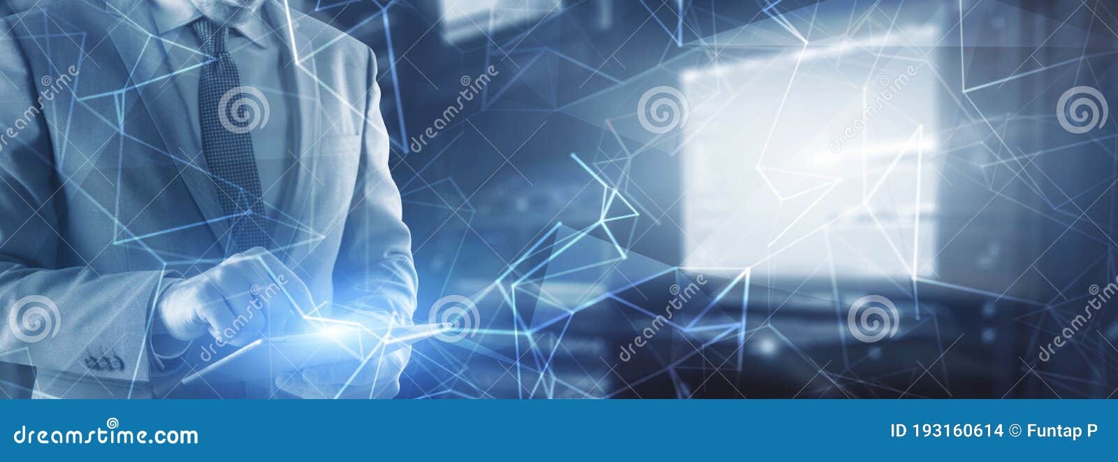 Cyber Network Abstract Digital Technology Background. People and ...