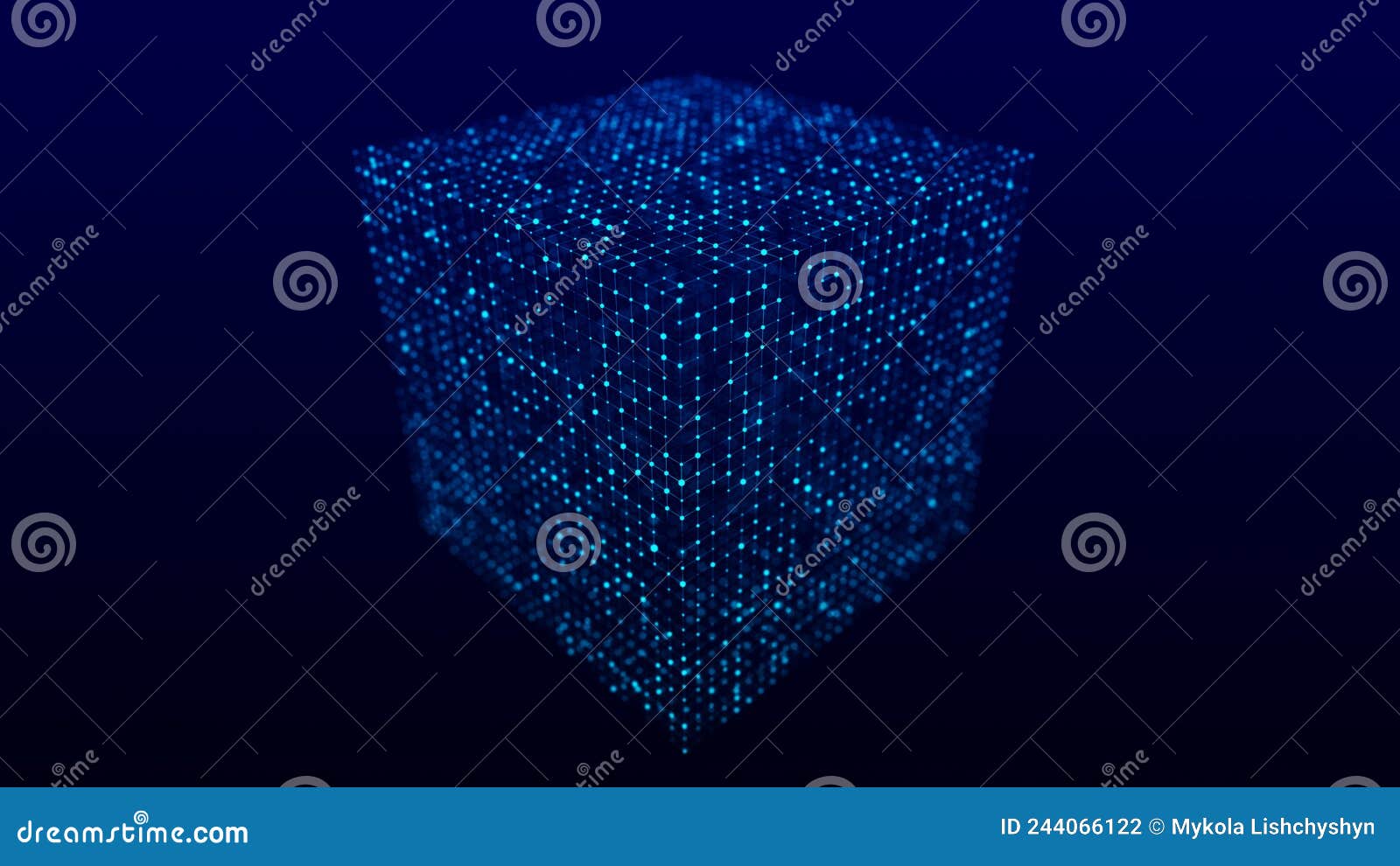 Network Connection Structure in the Form of a Cube. Technology Connect ...
