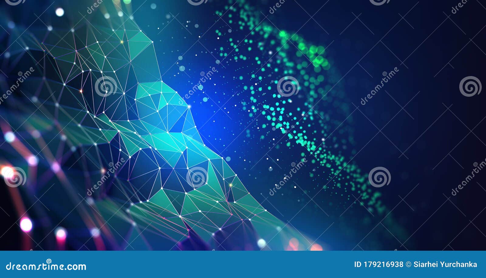 Cyber Network 3D Illustration. Cloud Technology Stock Illustration ...