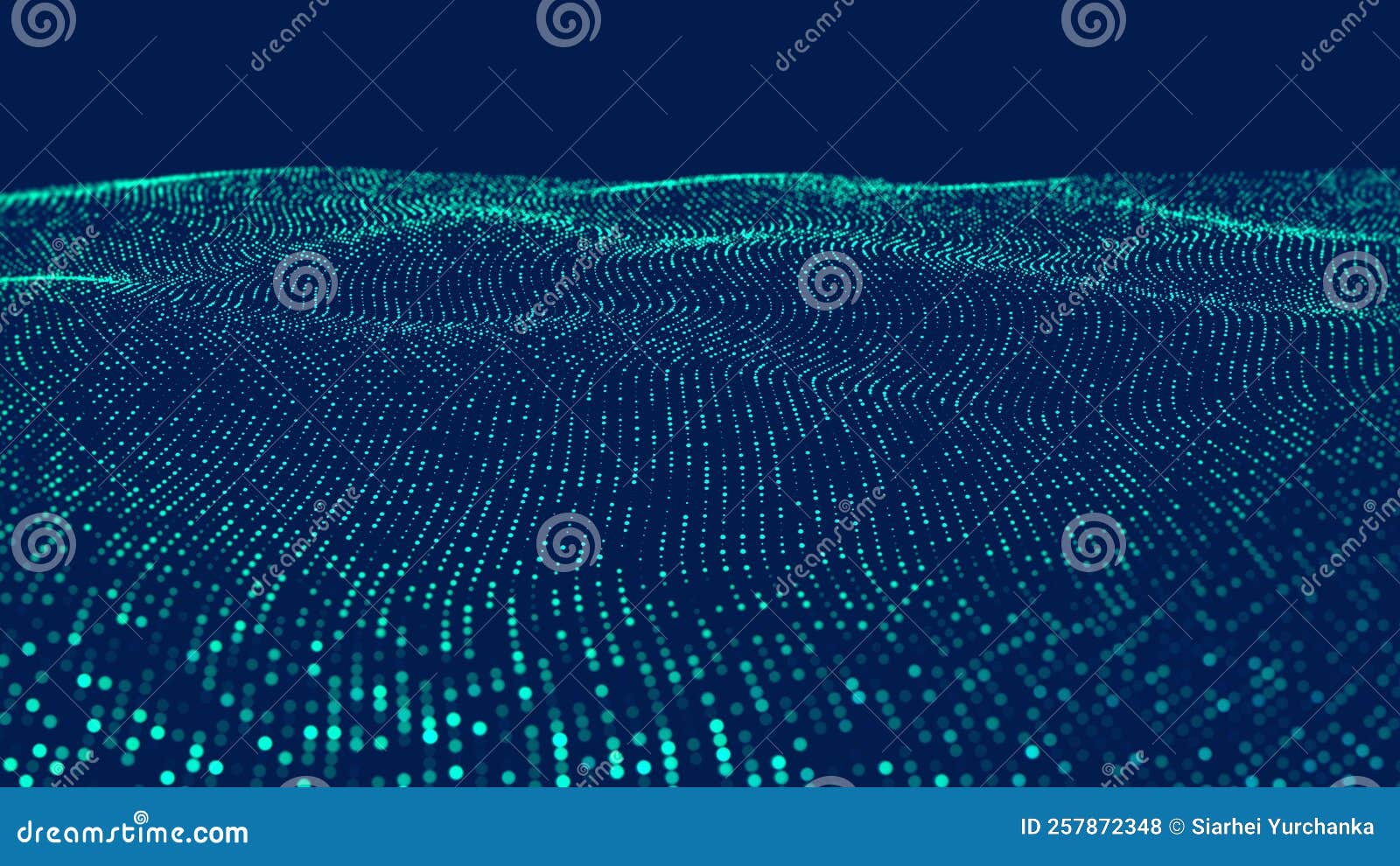 Cyber Network Data Particles. Neon Line Stock Illustration ...