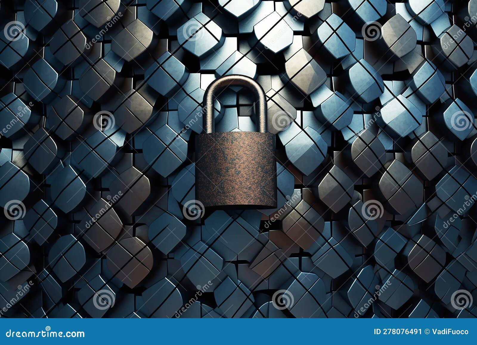 Cyber Protection, Locking Lock. Background Stock Illustration ...