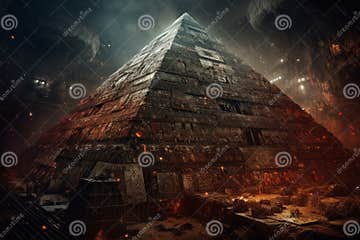Cyber pyramid. Generate Ai stock image. Image of banner - 279787791