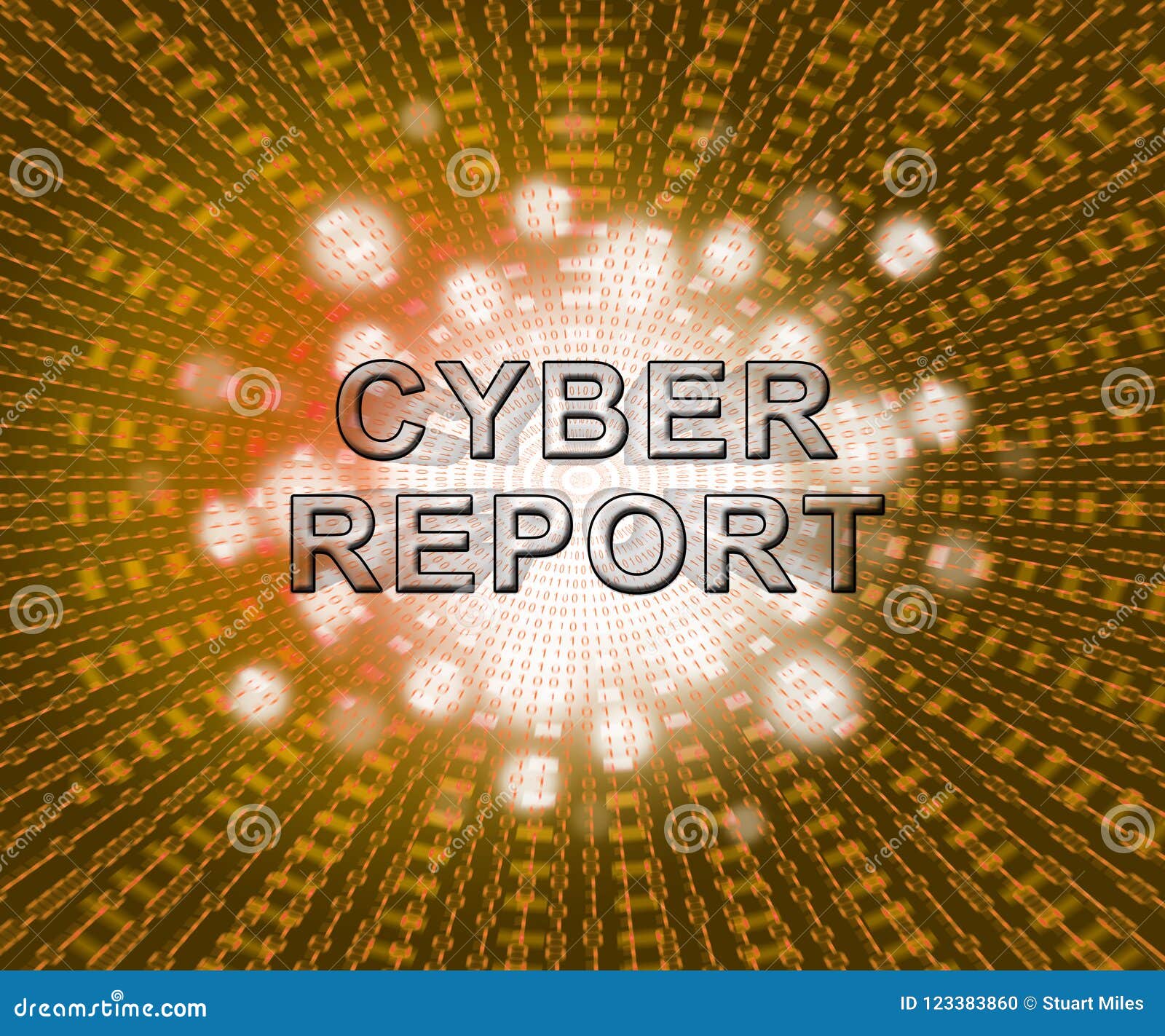 Cyber Report Digital Analytics Results 2d Illustration Stock ...