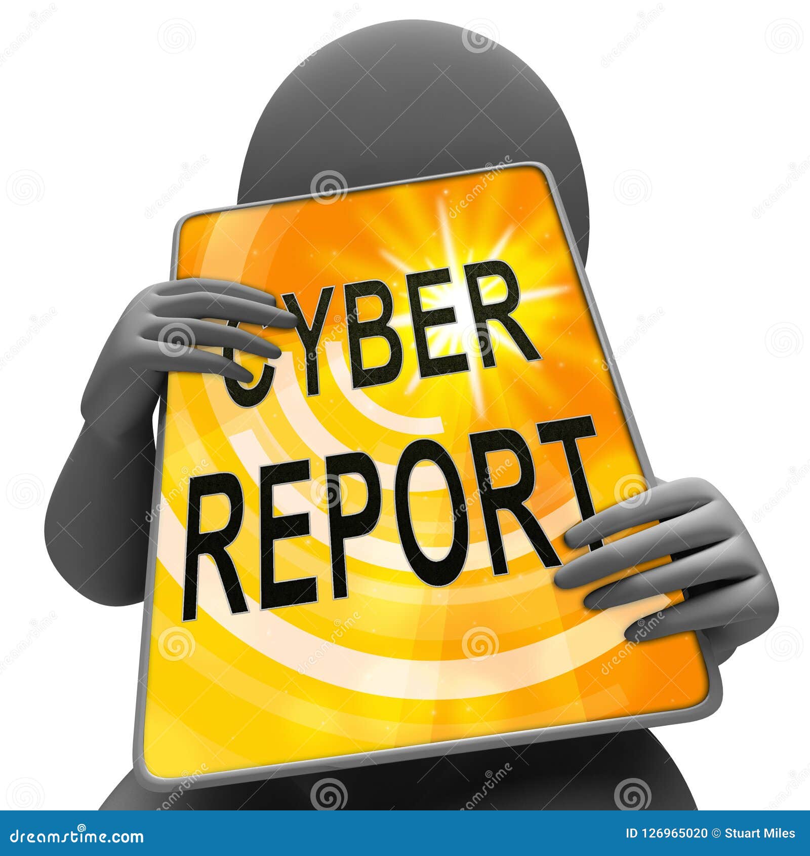 Cyber Report Digital Analytics Results 3d Illustration Stock ...