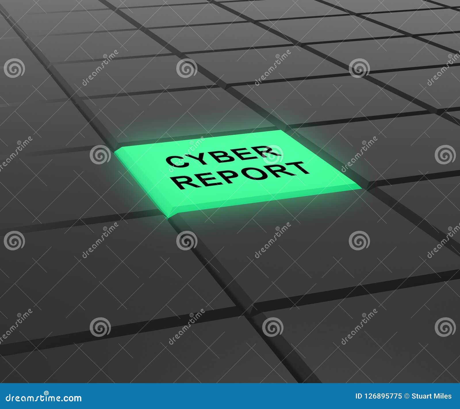 Cyber Report Digital Analytics Results 3d Illustration Stock ...