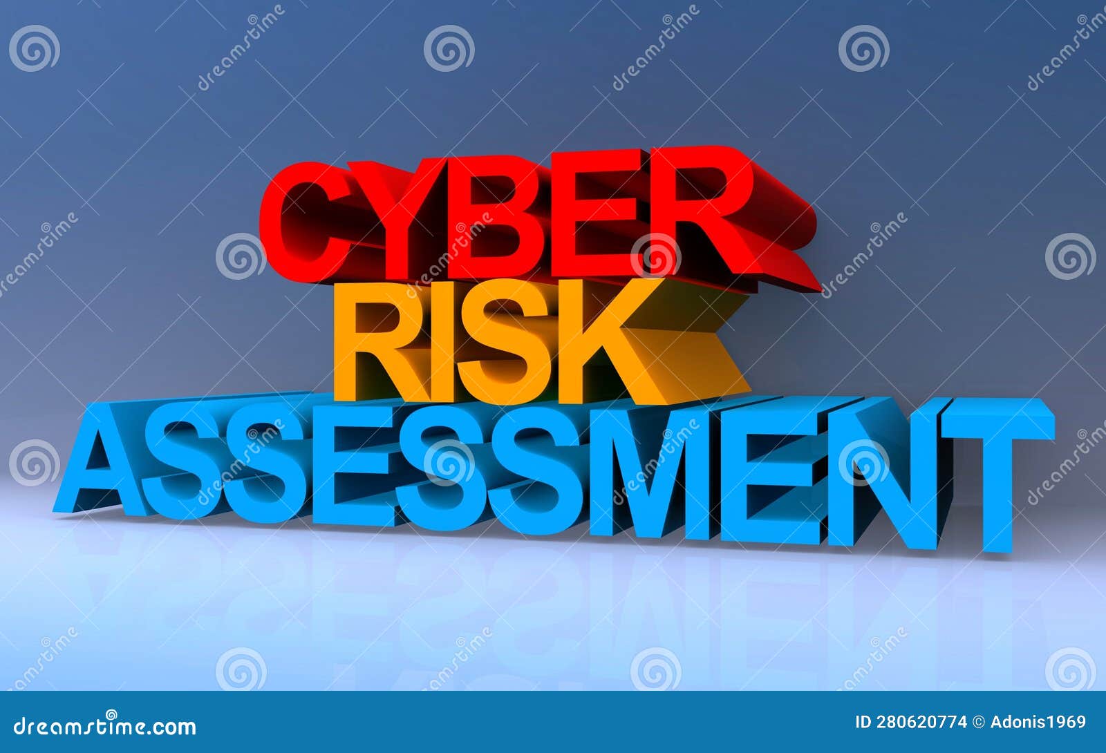 Cyber Risk Assessment On Blue Stock Photo | CartoonDealer.com #280620774