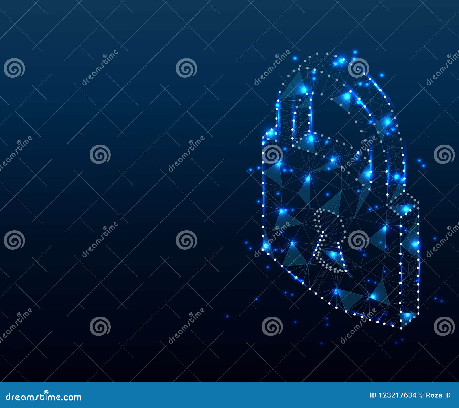 Padlock, Lock, 3D, Polygon, Blue 3 Security, Safe, Privacy or Concept ...