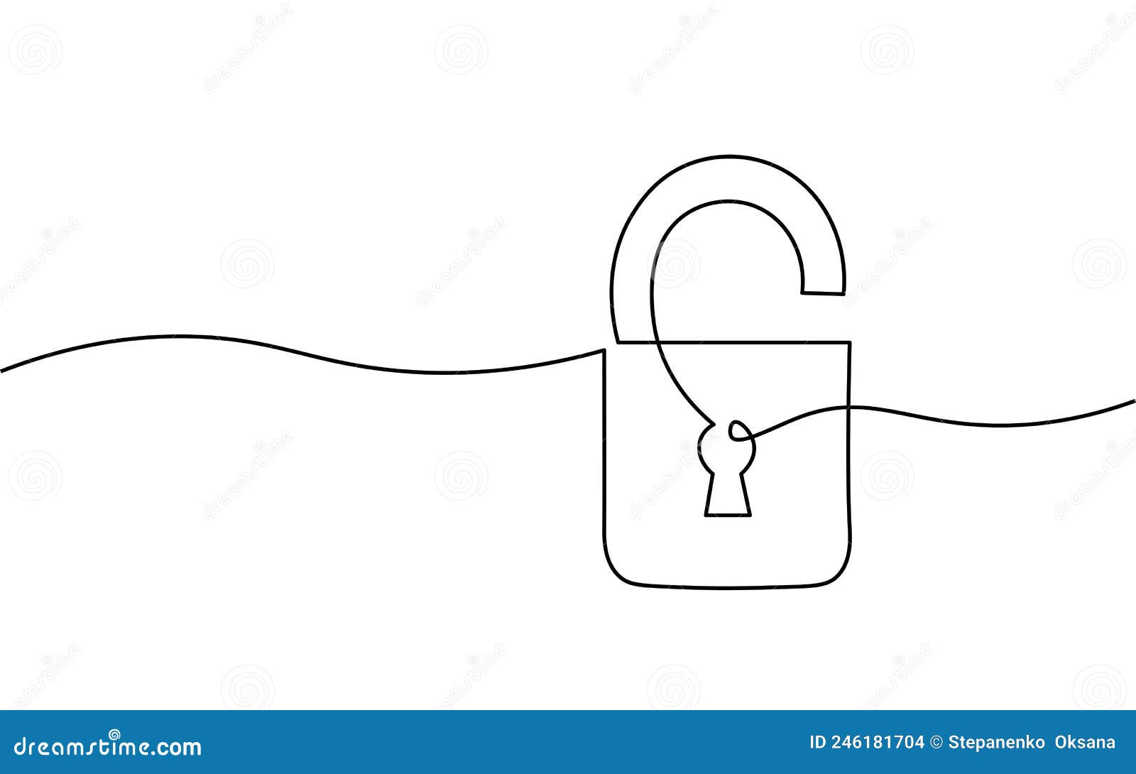 Cyber Safety Shield One Line Art. Continuous Line Internet Security ...