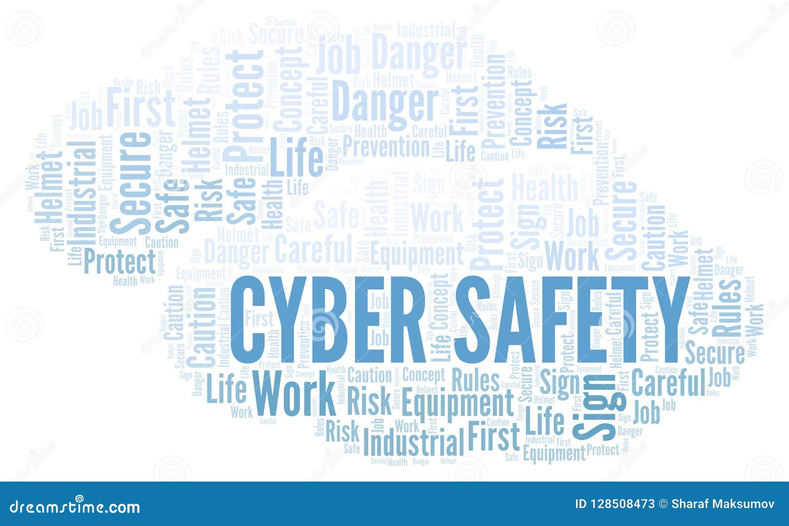 Cyber Safety word cloud. stock illustration. Illustration of poster ...