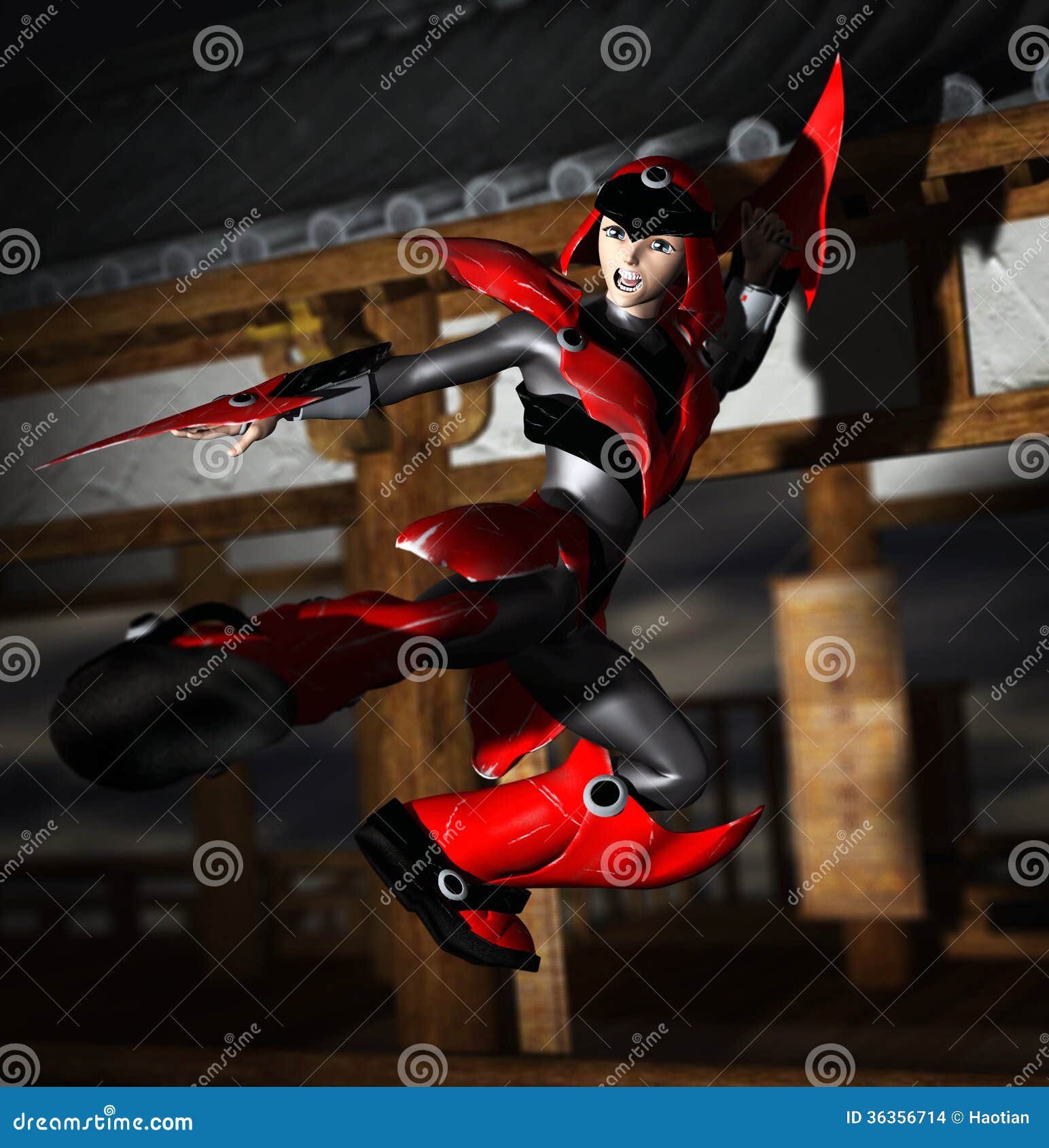 Cyber Samurai stock illustration. Illustration of design - 36356714