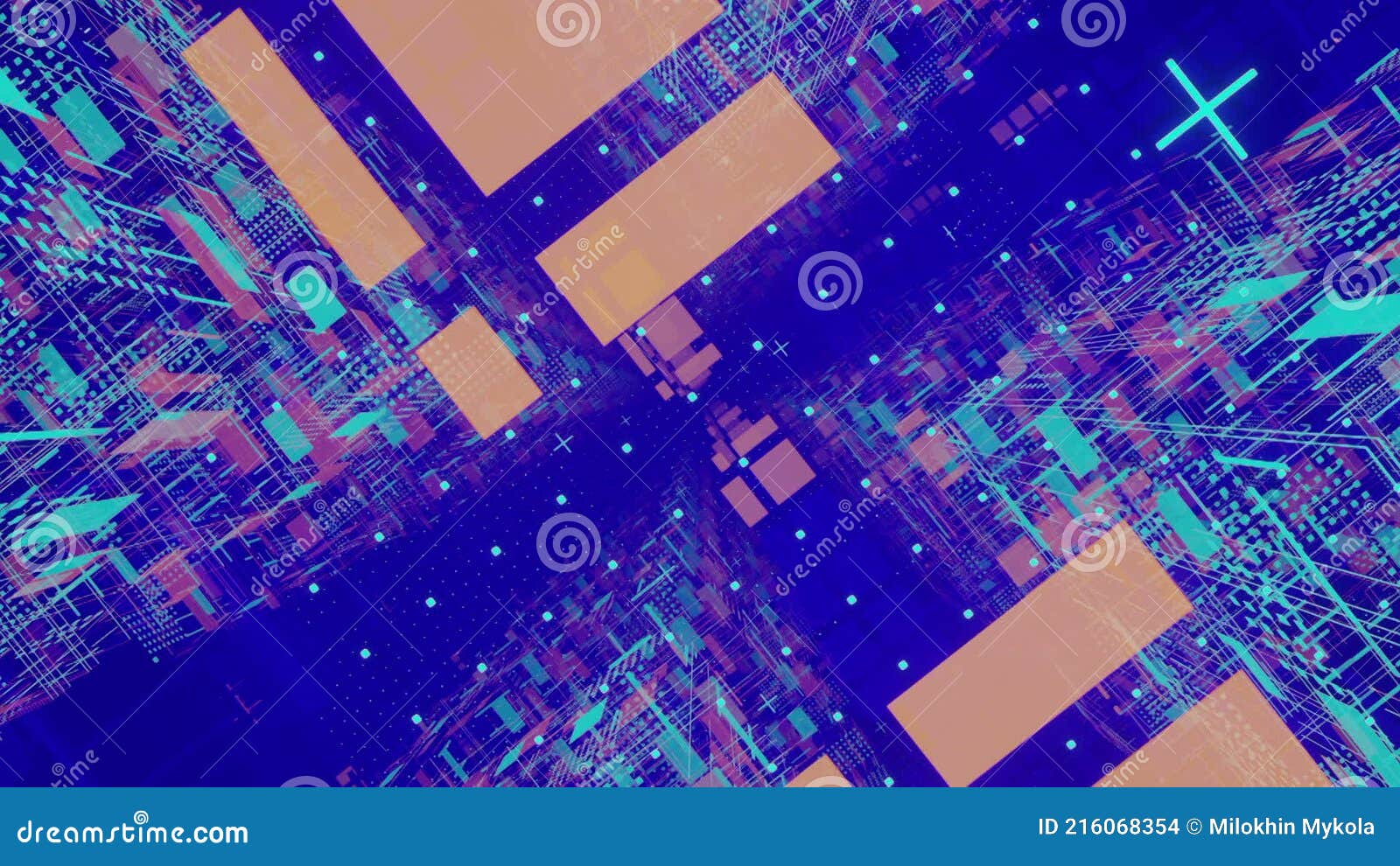 Cyber Sci-Fi Hud Background Loop Stock Footage - Video of infinite ...