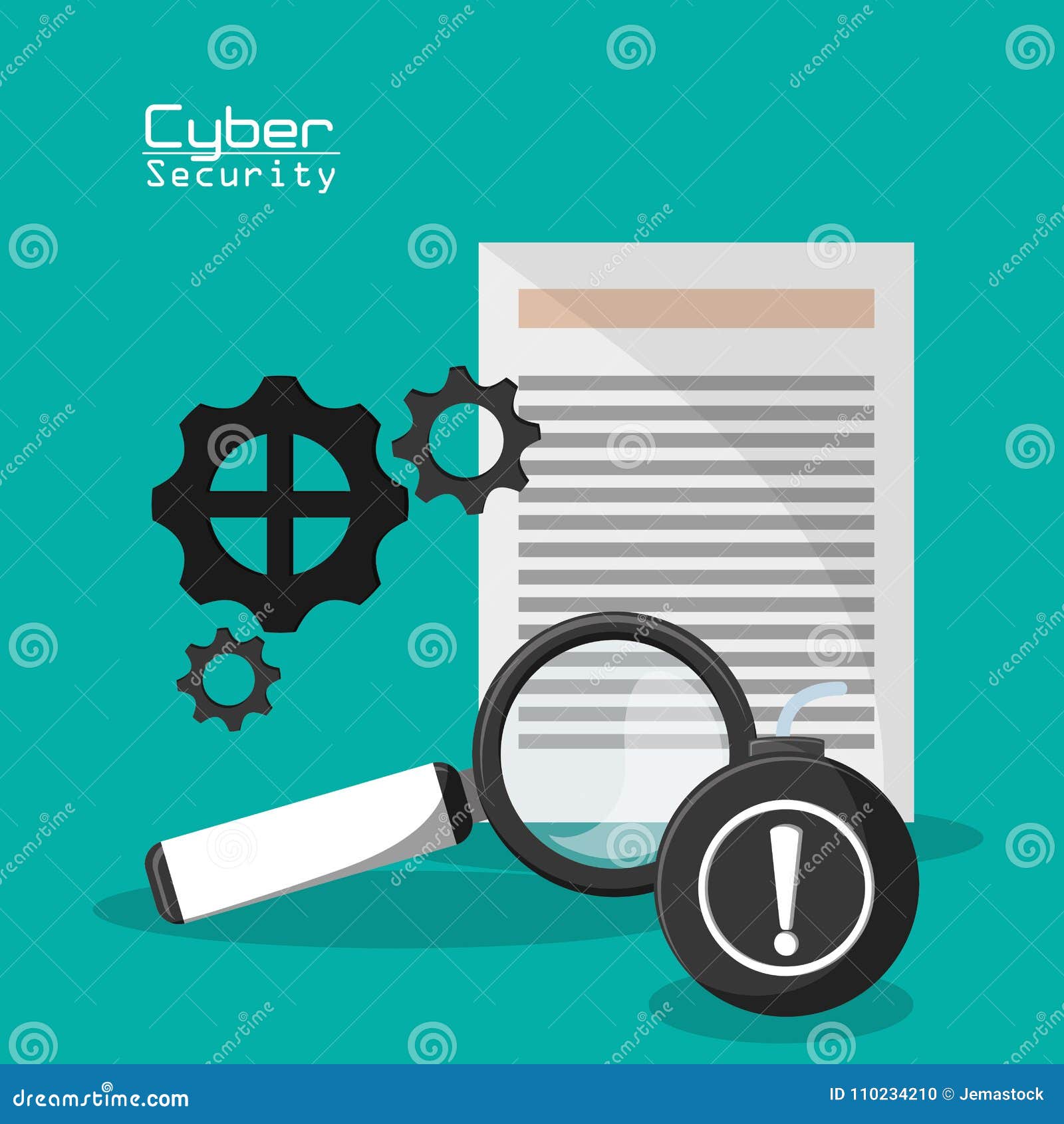 Cyber Secuirty Document File Information Protection Network Stock ...