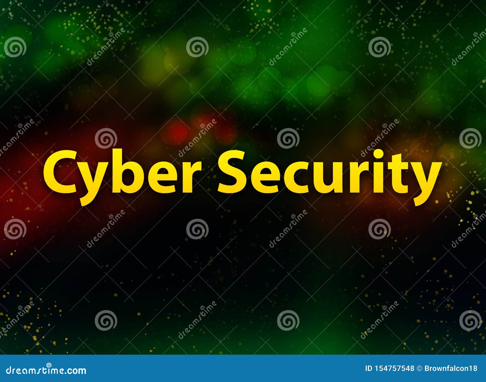 Cyber Security Abstract Bokeh Dark Background Stock Illustration
