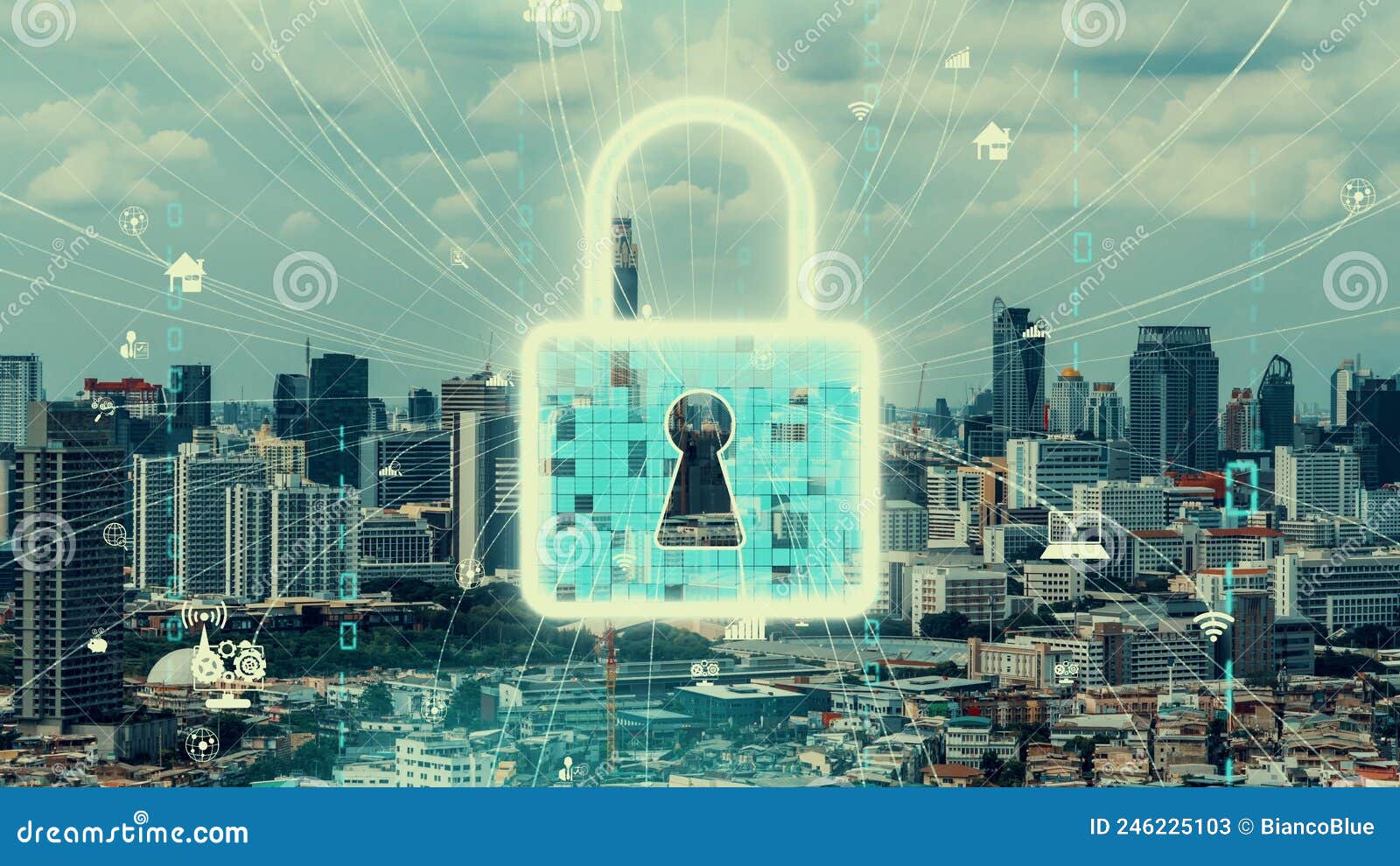 Cyber Security and Alteration Data Protection on Digital Platform Stock ...